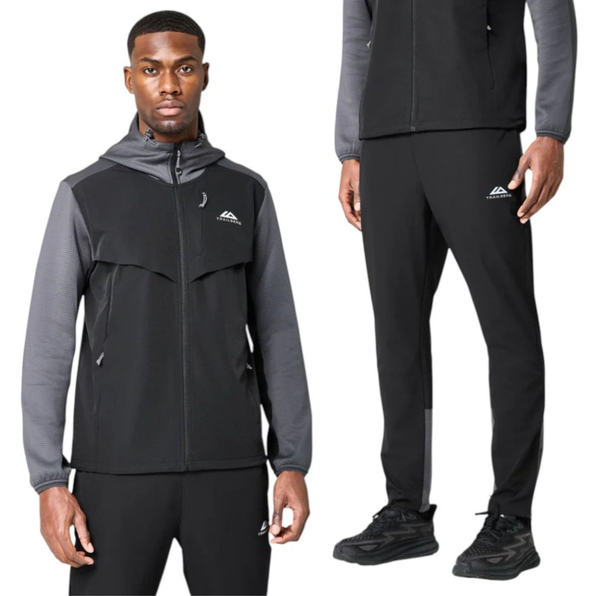 Trailberg Rapid Dash Tracksuit Black/Grey – Premium Plug Co LTD